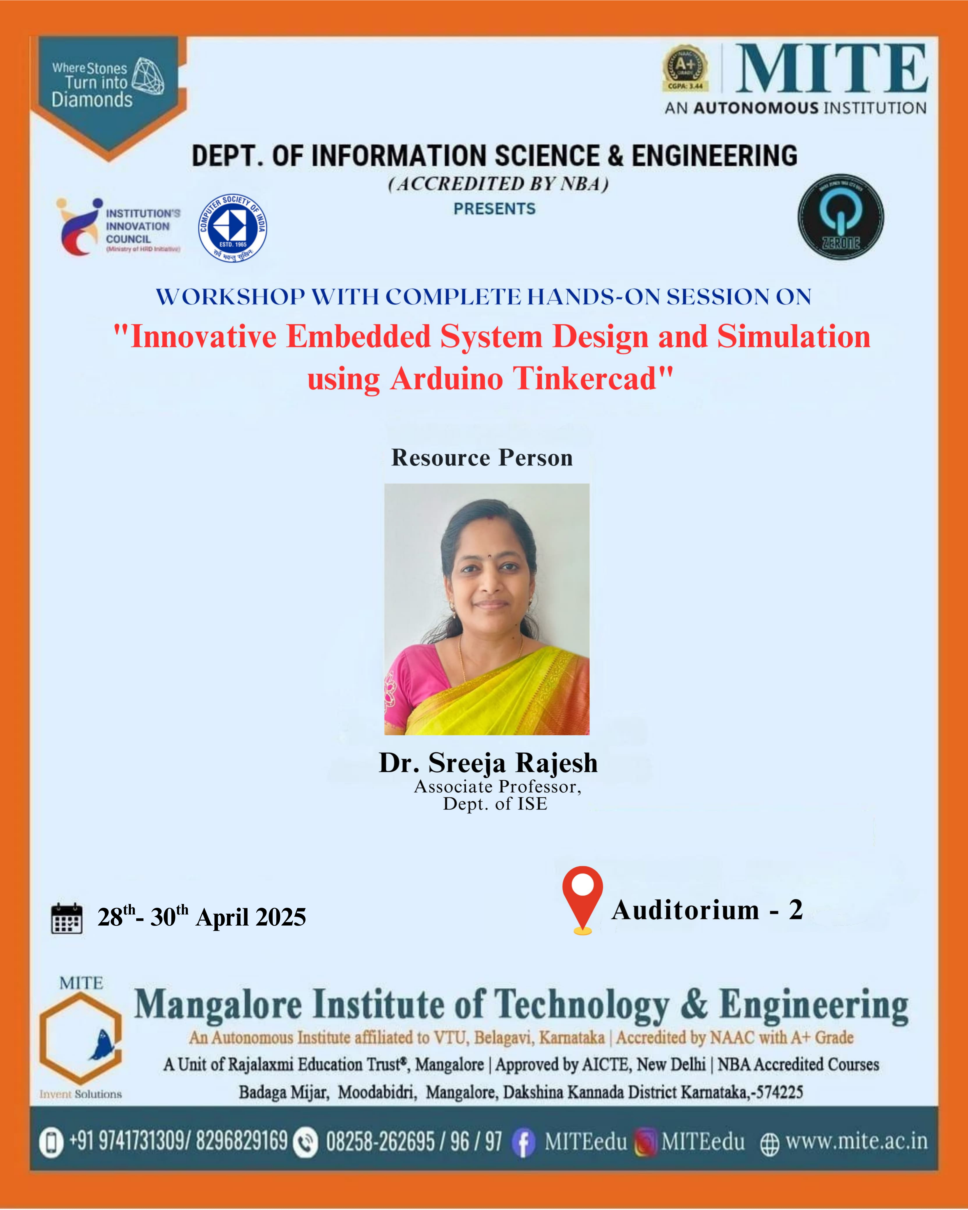 3-days hands-on Workshop on "Innovative Embedded System Design and ...