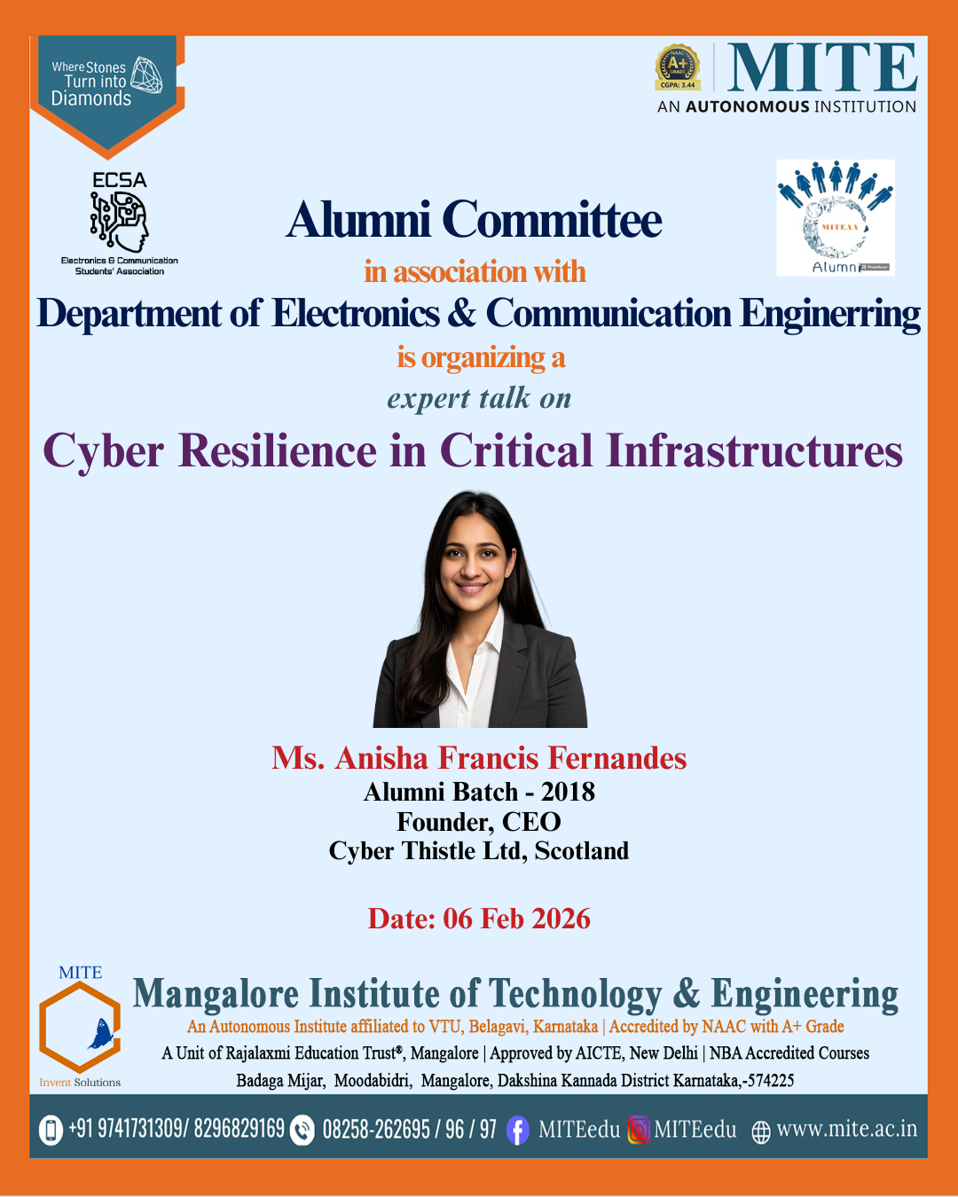 Cyber Resilience in Critical Infrastructures - Mangalore Institute of ...